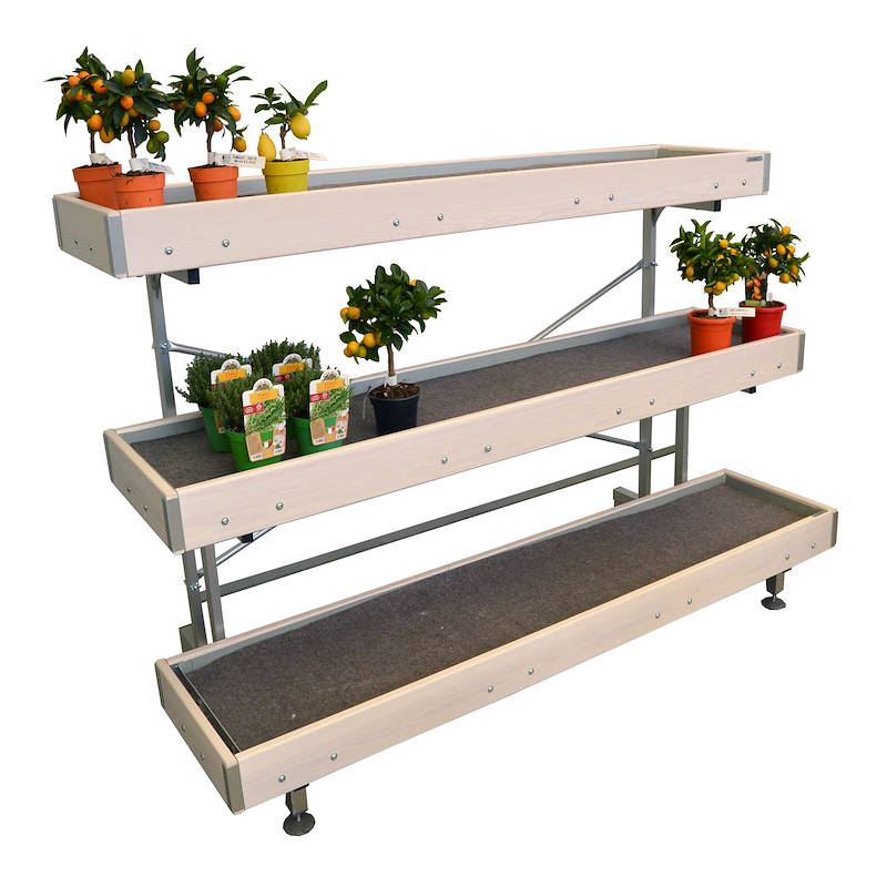 Wood wall bench line AMOR, Size: 850 x 2100 mm, Color: Whitened Wood